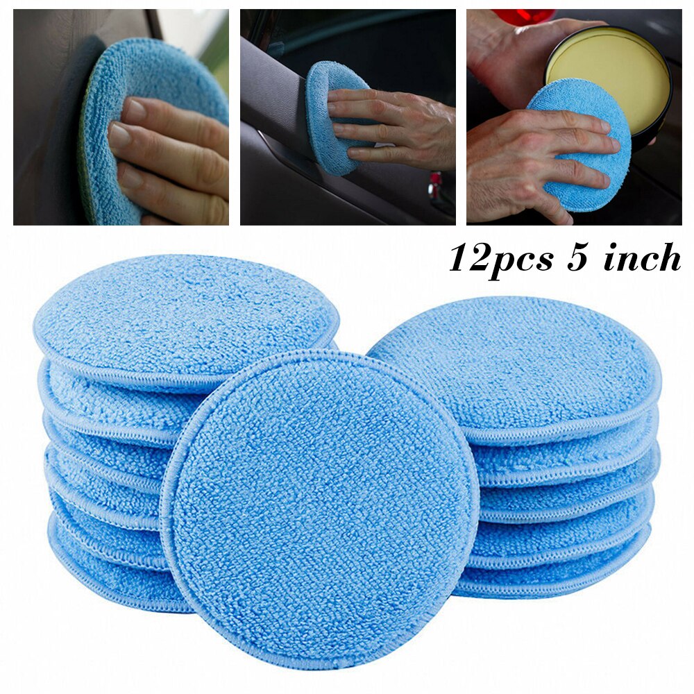 12 st 5 "mikrofiber skumblått svamp polska vax app... – Grandado