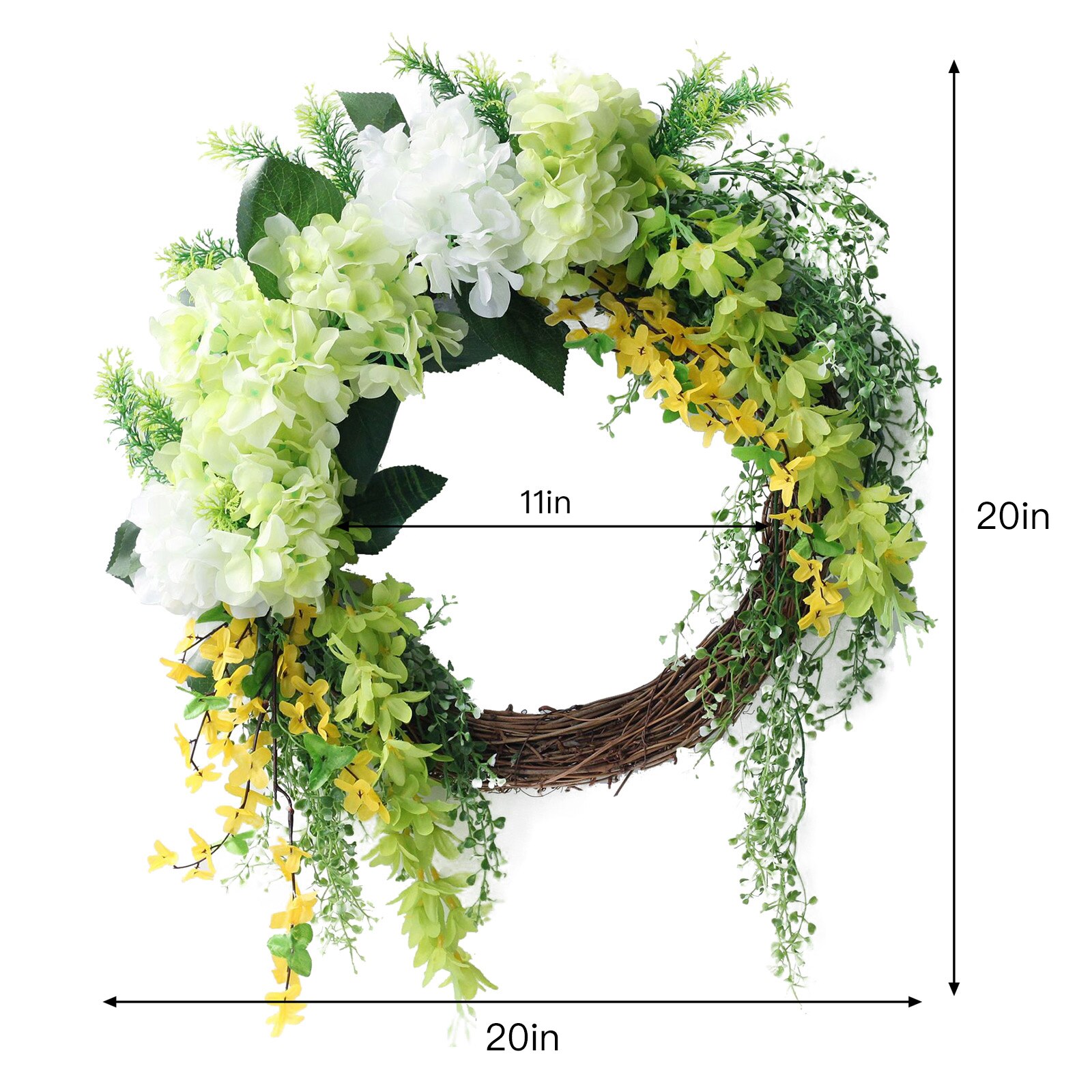Flower Wreath Natural Rattan Wreath DIY Crafts Wed... – Grandado