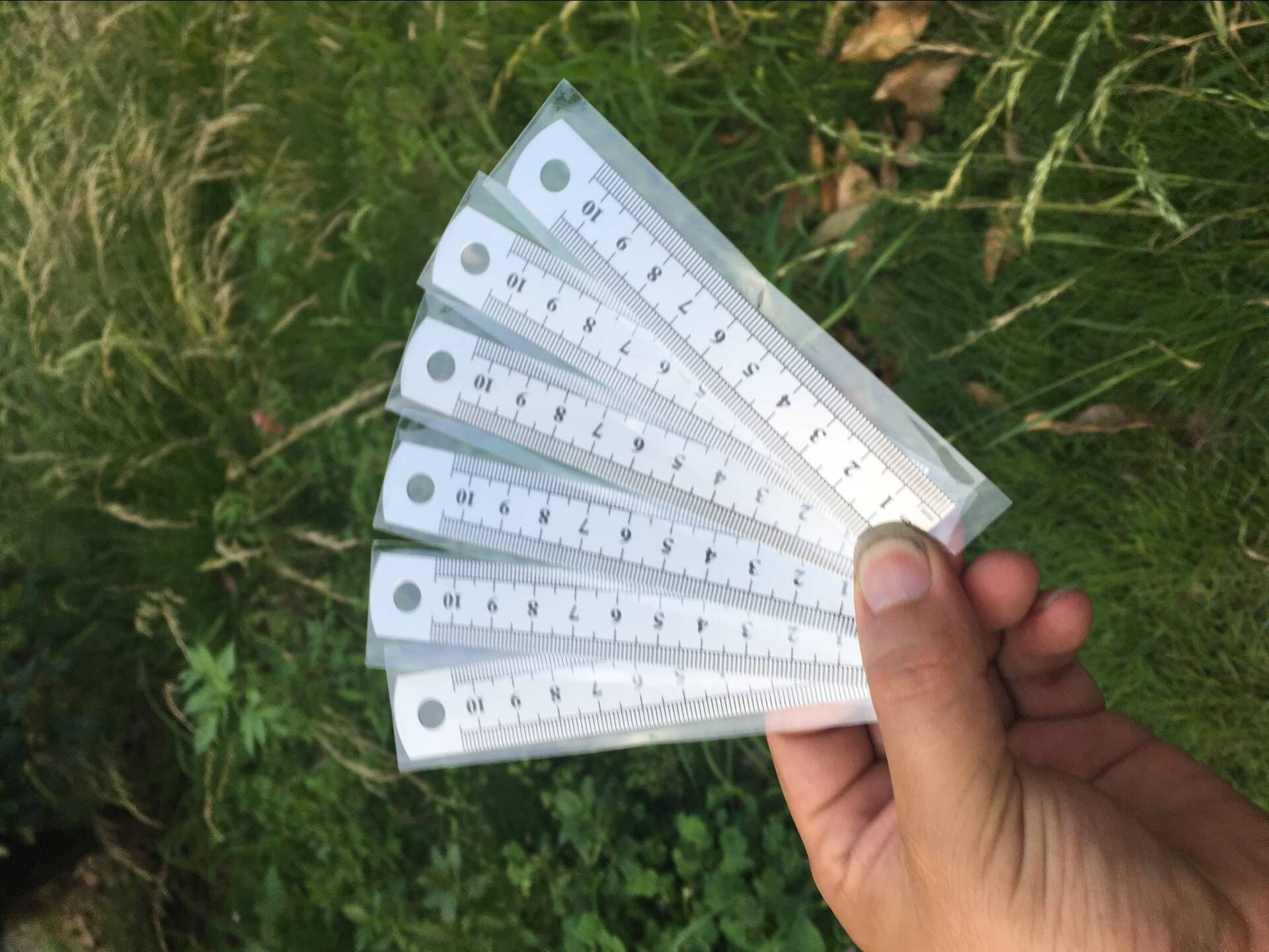 10cm Stainless Steel Metal Straight Ruler Double S... – Grandado