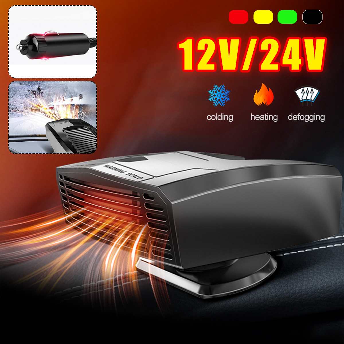 3 In 1 12V/24V Auto Heater 360 Graden Rotatie Verw... – Grandado
