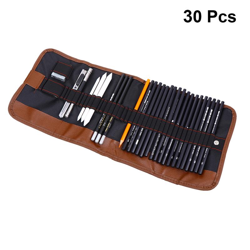 1 Set/30pcs Sketch Pencil Set Portable Sketch Supp... – Grandado