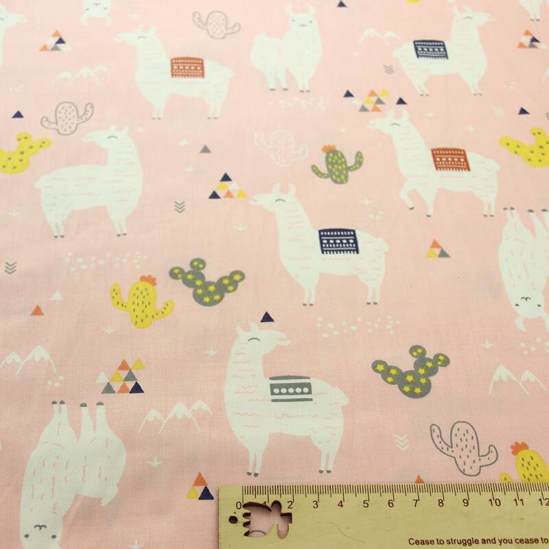 Pink Alpaca Cotton Twill Fabric For Making Pajamas... – Vicedeal