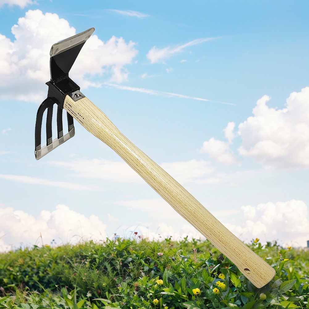 5-Claw Rake with Wooden Handle Garden Hand Rake To... – Grandado