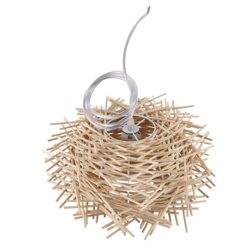 Bird Nest Pendant Lamp Light Nordic Rattan Wicker ... – Vicedeal