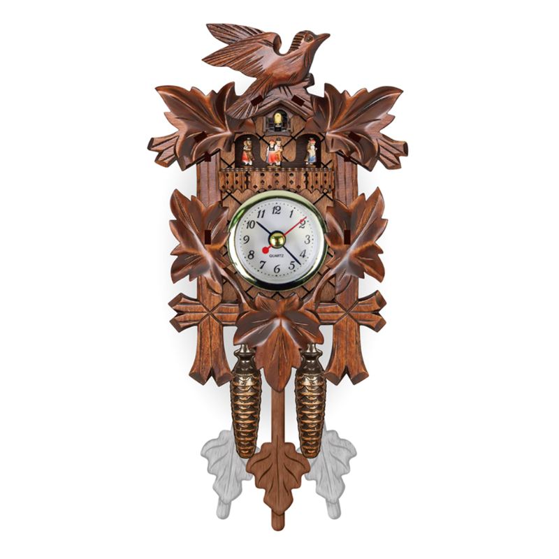 Antique Wooden Cuckoo Wall Clock Bird Time Bell Sw... – Grandado