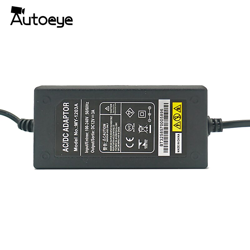 Autoeye CCTV caméra adaptateur secteur DC12V 3A AH... – Grandado