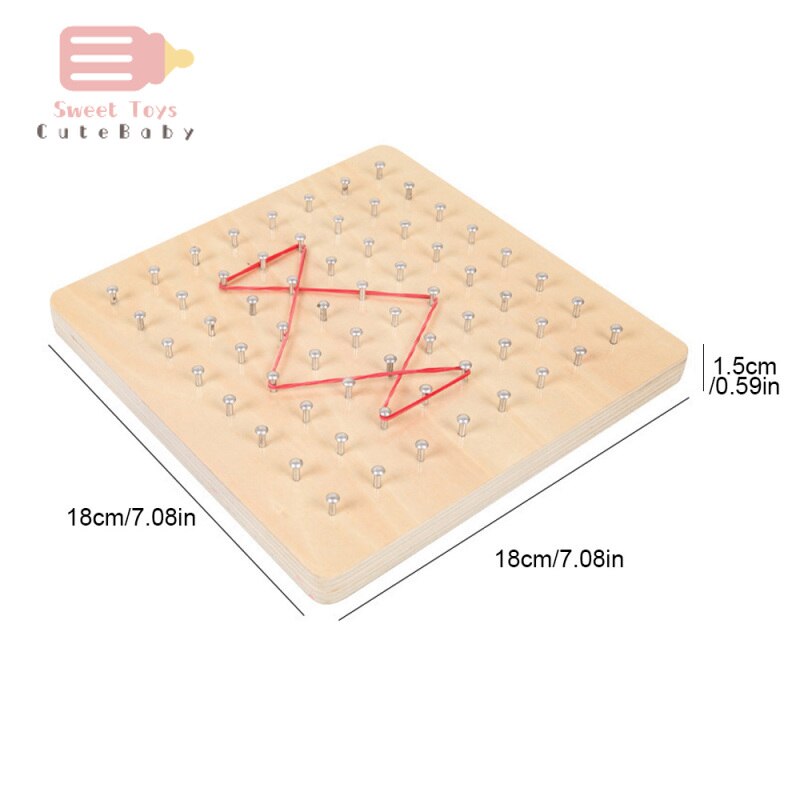 Coogam Houten Speelgoed Geoboard Wiskundige Manipu... – Grandado