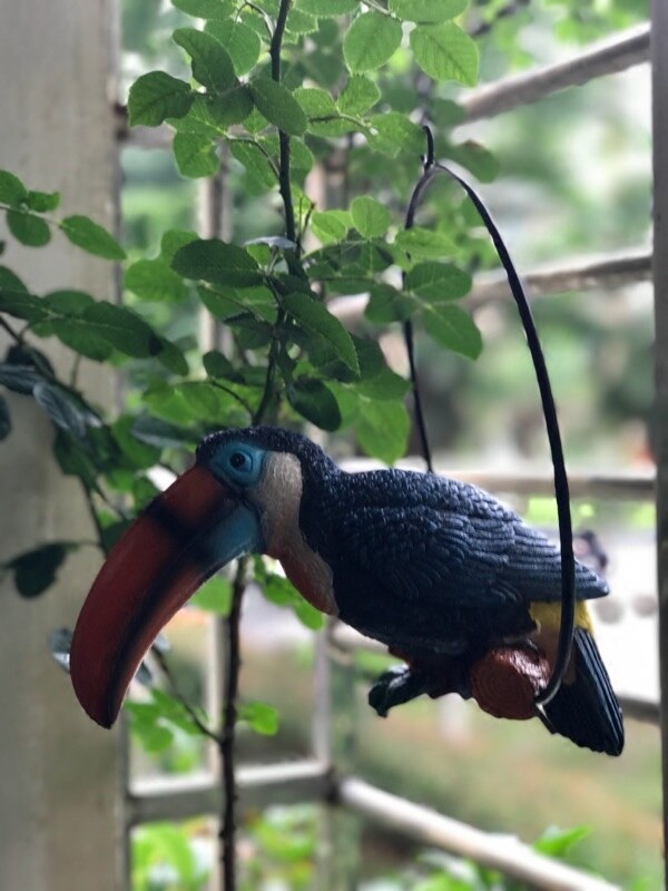 Resin Toucan Parrot Hanging Garden Decoration Anim... – Vicedeal