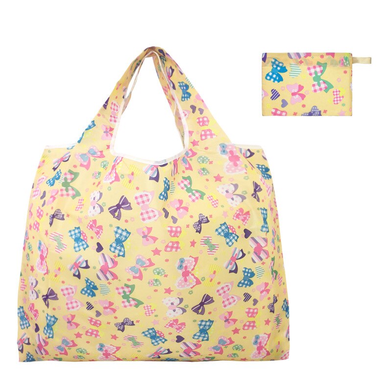 Polyester printed folding shopping bag Eco women L... – Grandado