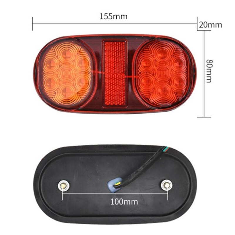 2Pcs 12V 24V LED Rear Lights For Trailer Lorry Van... – Grandado