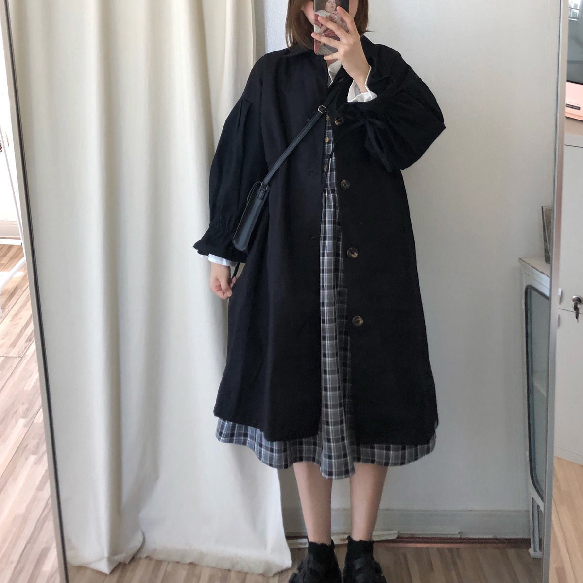 Trench Women Long Coats Loose Simple Harajuku Stre... – Grandado
