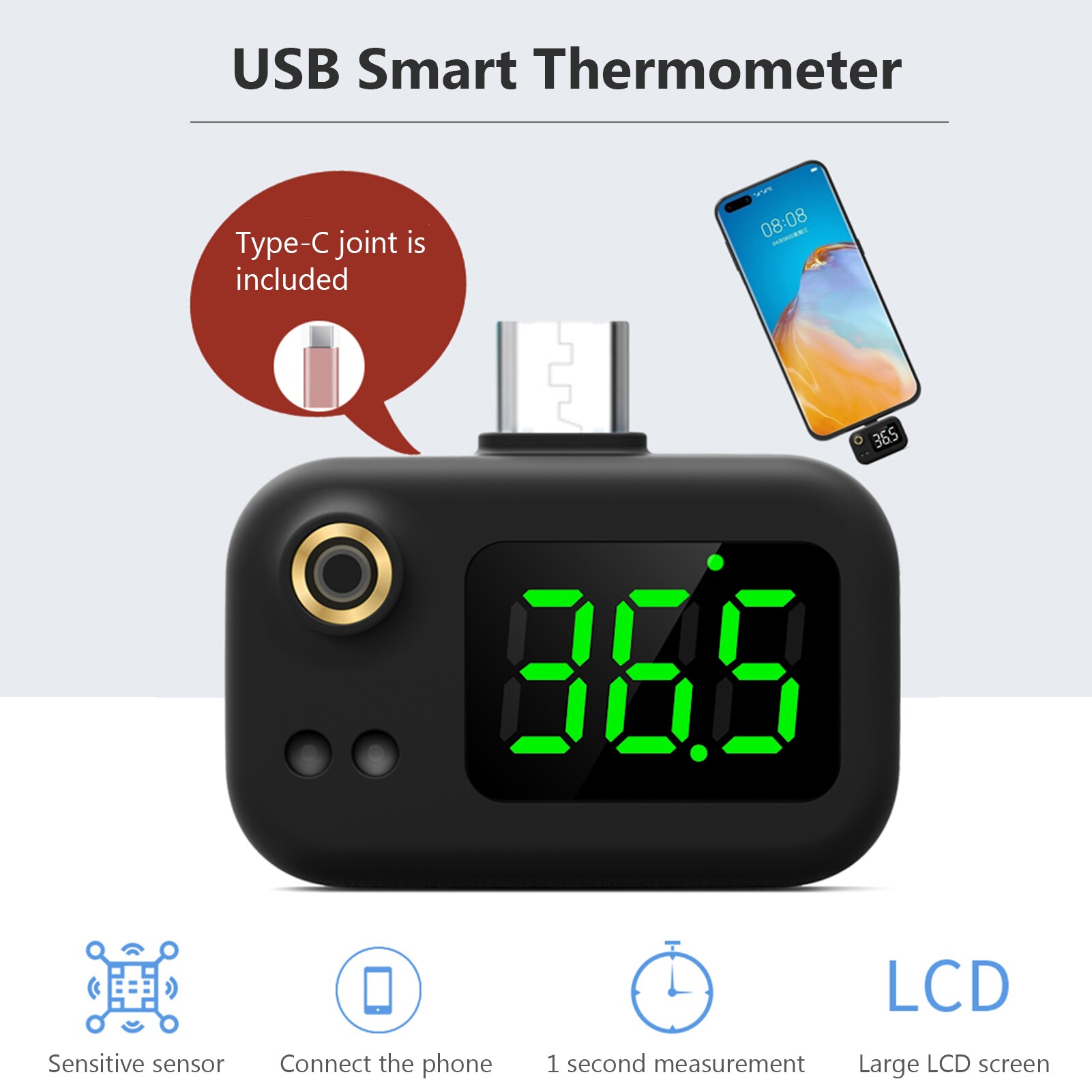 USB Smart Thermometer USB Intelligent Thermometer ... – Grandado