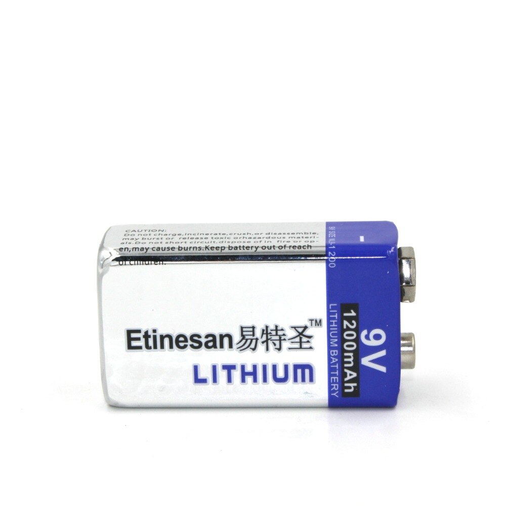 Etinesan 9V 1200mAh Primary Lithium Battery (10.8W... – Grandado