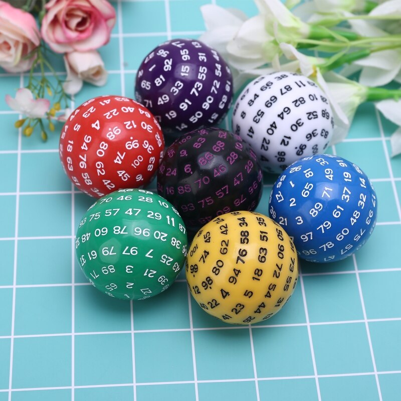 100 Sided Polyhedral Dice D100 Multi Sided Acrylic... – Grandado