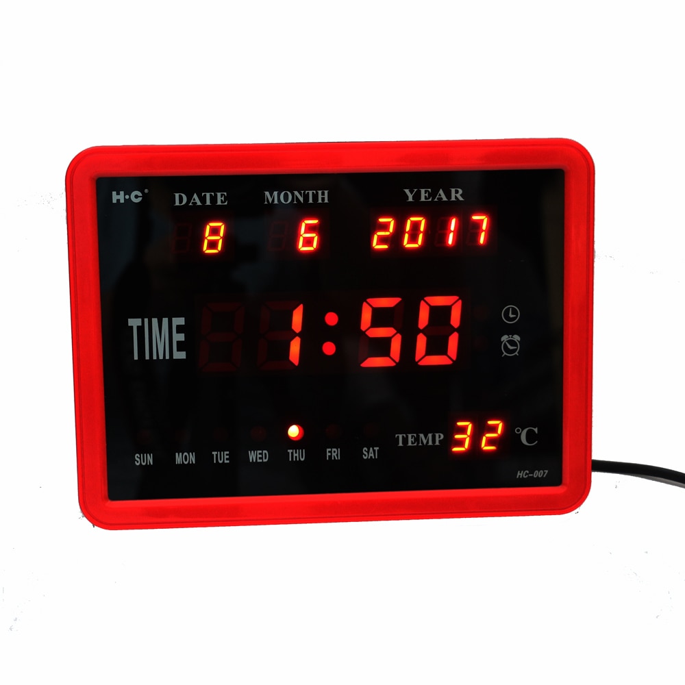 LED Digital Wall Clock Hourly Chime Desktop Watch ... – Vicedeal