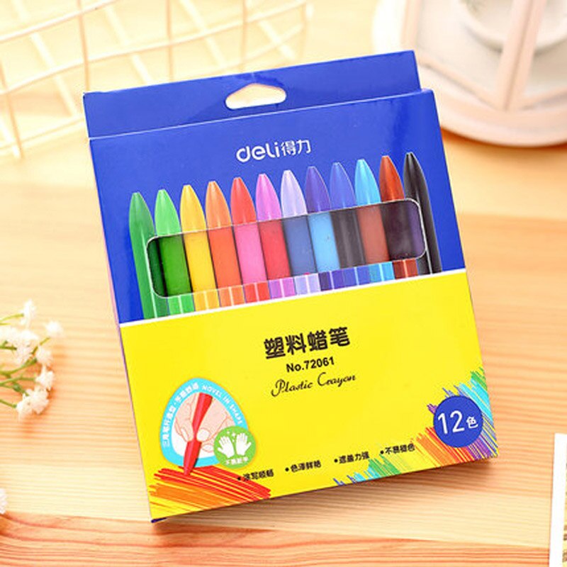 Deli Children's plastic crayon student triangle pe... – Vicedeal