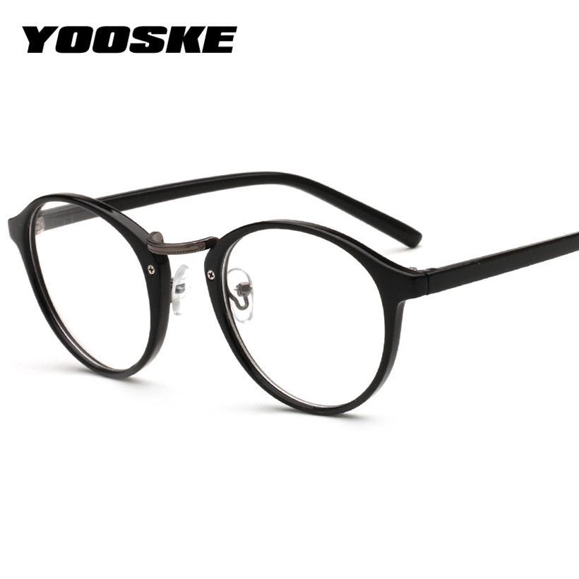 YOOSKE Transparent Round Glasses Clear Frame Women... – Grandado