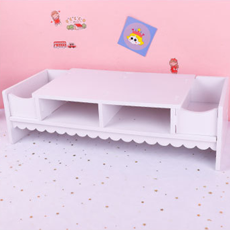 50*20cm Cute Pink Monitor Stand Desktop Storage Wo... – Grandado