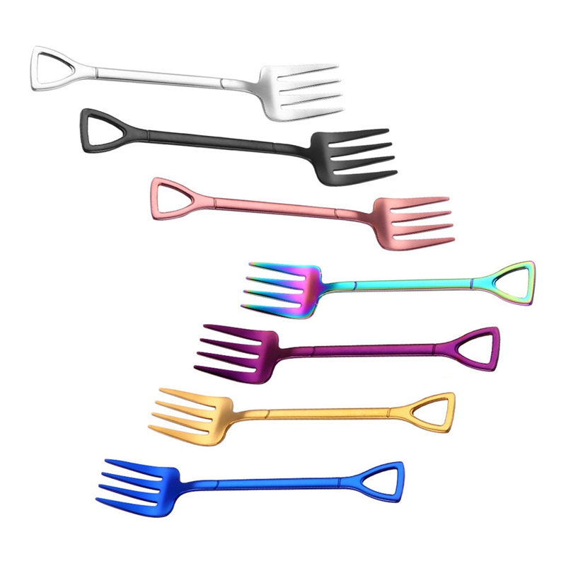 Magic color stainless steel 304 small fork gold-pl... – Vicedeal