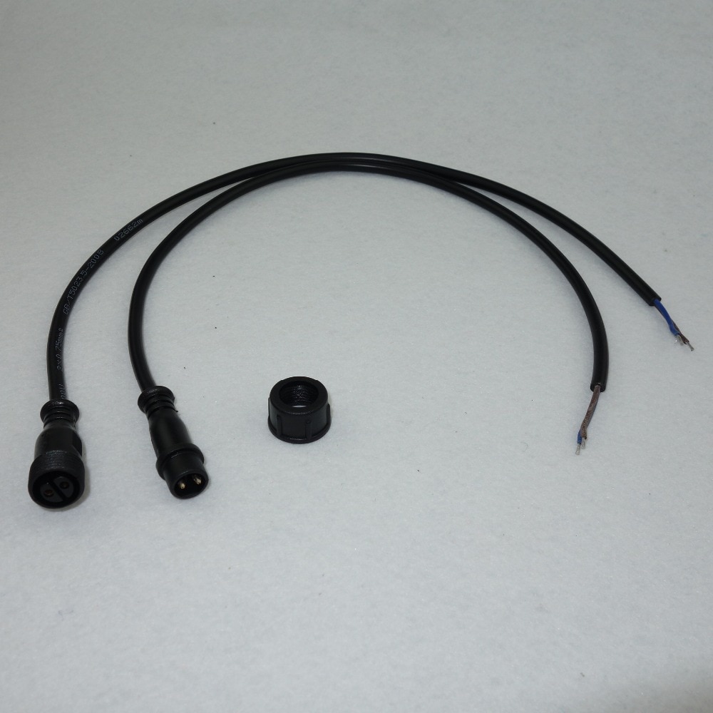 10 pairs 2 Core BLACK Waterproof pigtail,50cm long... – Vicedeal