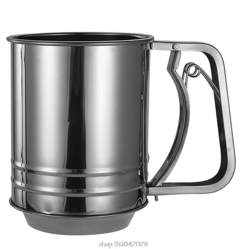 Stainless Steel Flour Sifter With Hand Press Doubl... – Vicedeal