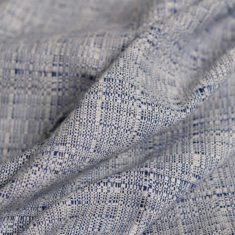 Pearlsilk Blue White Tweed Linen Flax Fabrics Garm... – Grandado