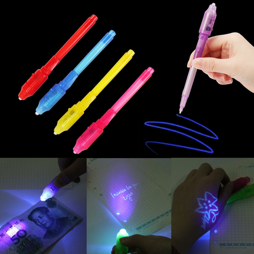 1PC Stationery LED Highlighter Pen Magic 2 In 1 UV... – Vicedeal
