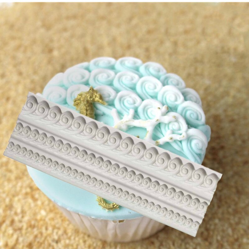 Wave pattern silicone mold fondant cake mold choco... – Grandado