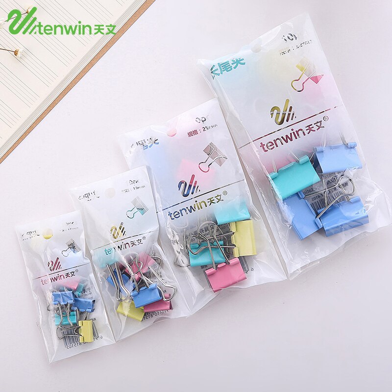 10 pcs/bag 32mm Colored Metal Binder Clip Paper Cl... – Grandado