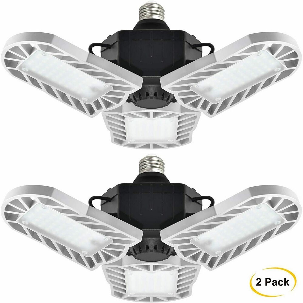 2PCS LED Garage Light 360 Degrees 60W Triple Garag... – Grandado