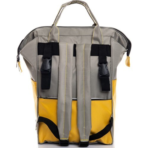 Mother Baby Care Backpack Gray-Yellow – Grandado