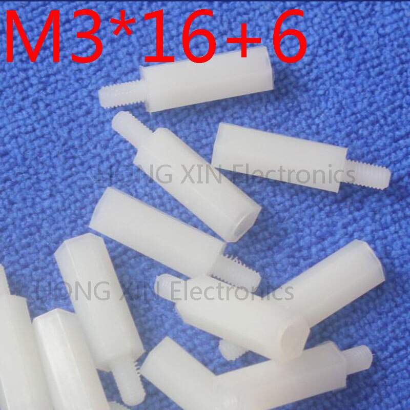 M3*16+6 white 1pcs 16mm Nylon Standoff Spacer Stan... – Grandado
