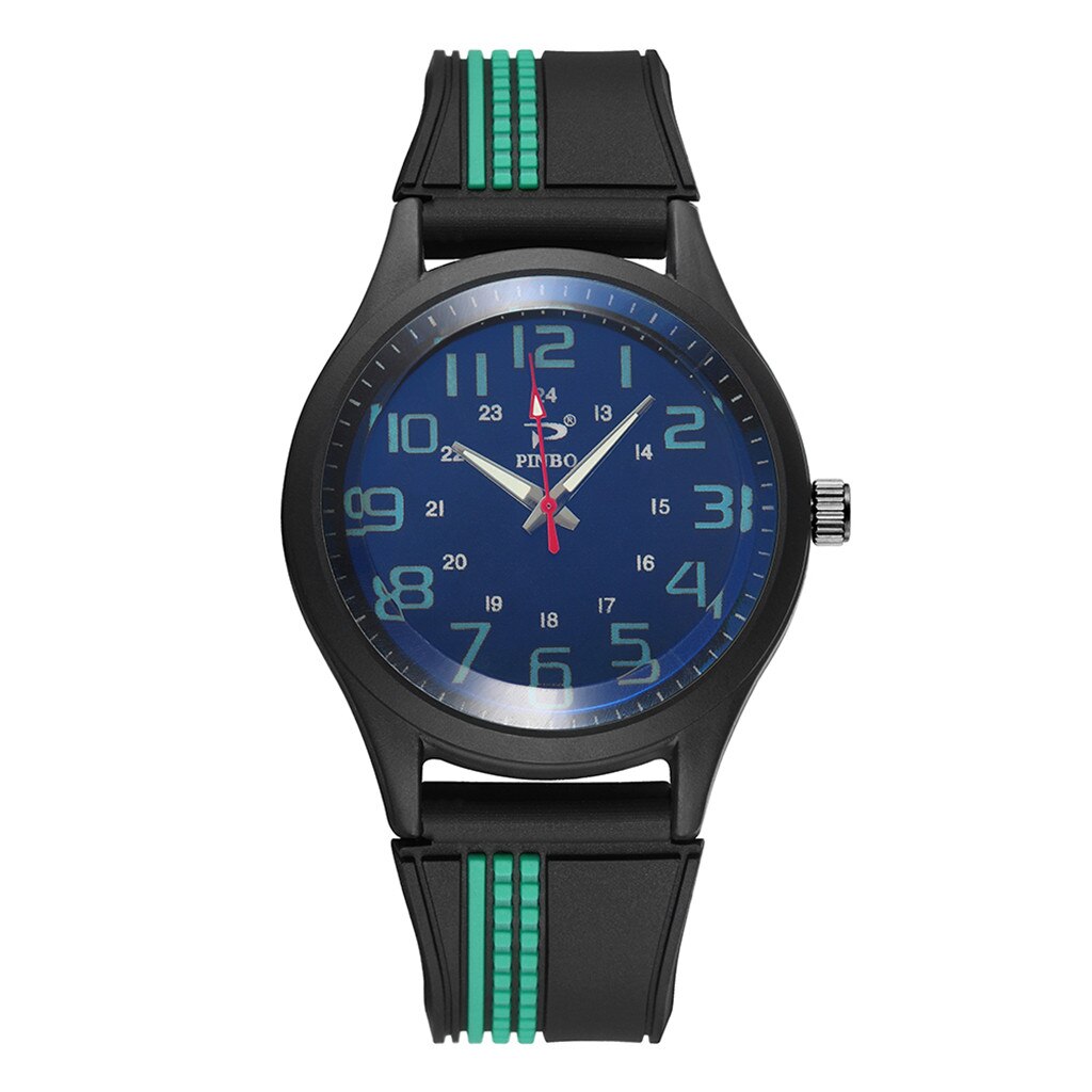 Men Soft Silicone Rubber Strap Sports Watch Simula... – Vicedeal