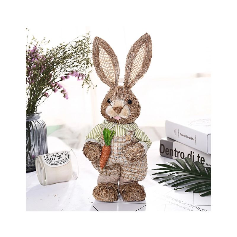 Cute Straw Rabbit Bunny Easter Decorations Home Ga... – Grandado