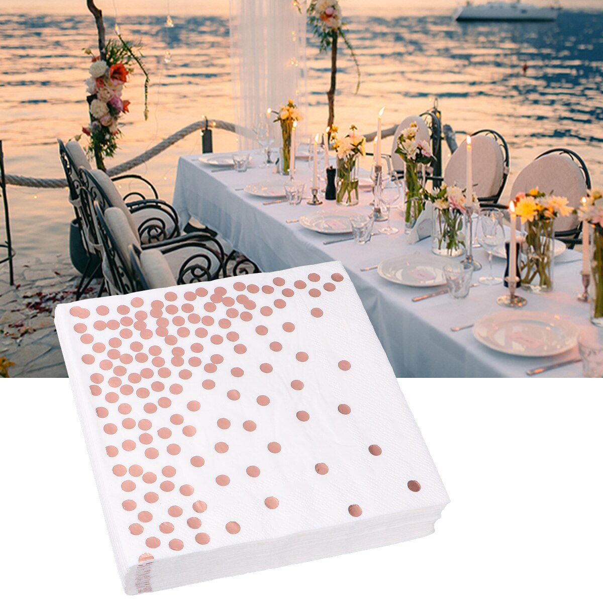 50 pcs Printed Decorative Polka-dot Party Supplies... – Grandado