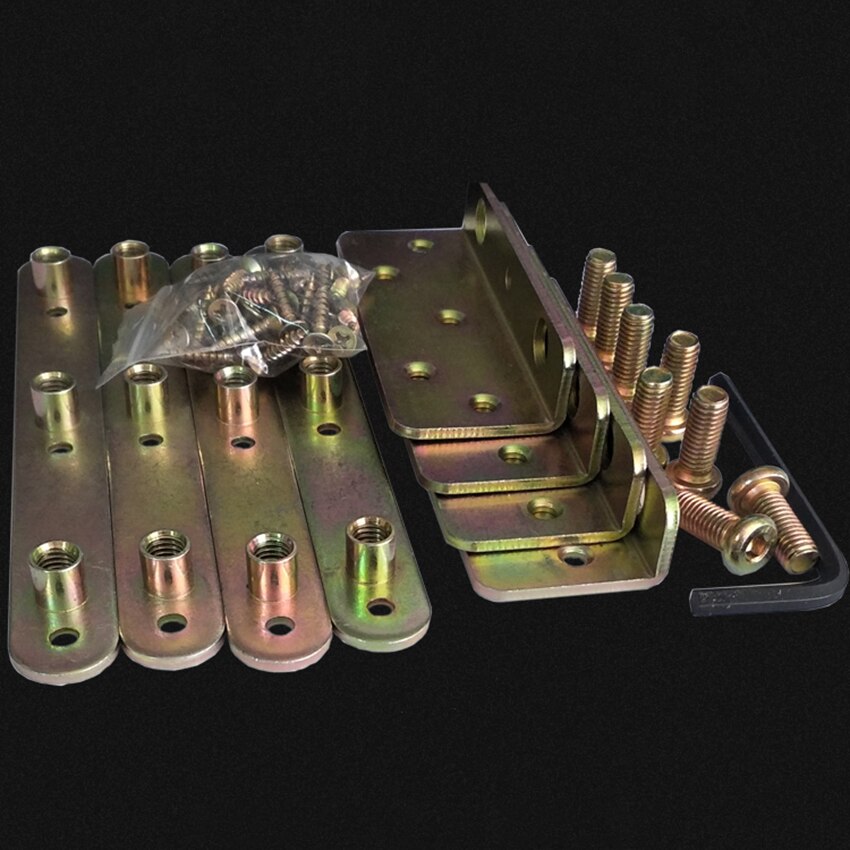 No-Mortise Bed Rail Fittings Complete Set, Heavy D... – Grandado