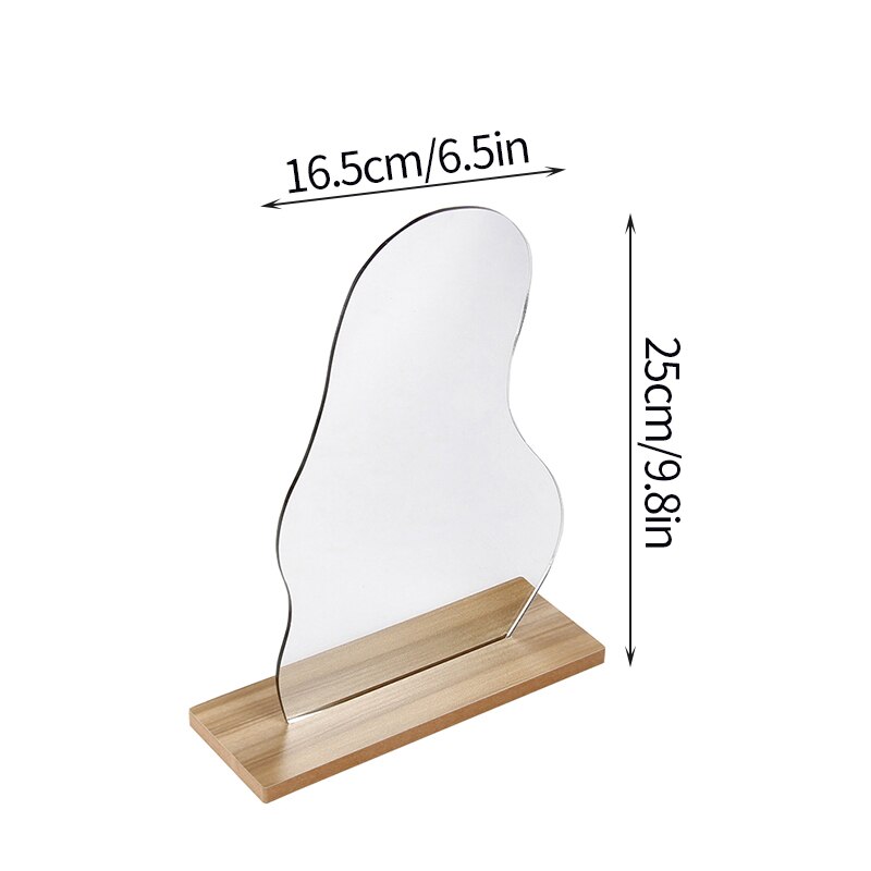 Ins Wavy Makeup Mirror with Base Bedroom Korean Ir... – Grandado