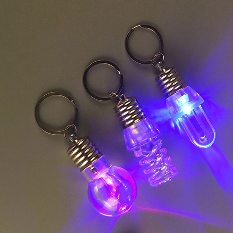 Quadruple Mini LED Light Bulb Keychain Candy Color... – Vicedeal
