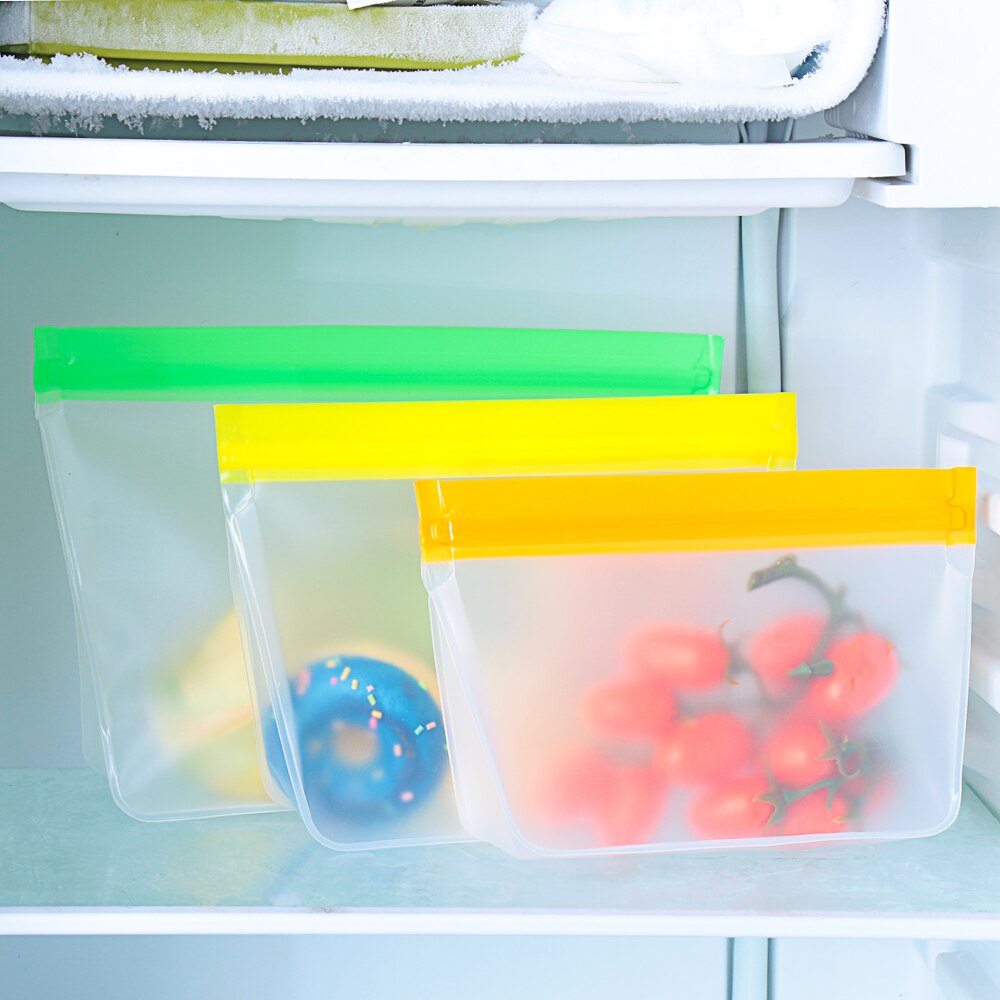 3 size Silicone Fresh Bag Reusable Freezer Food St... – Vicedeal