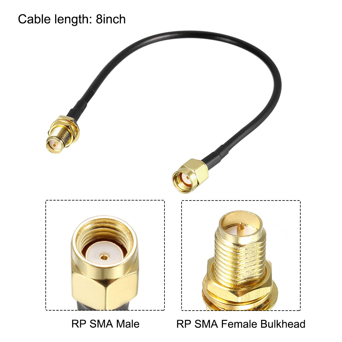 uxcell Antenna Extension Cable RP-SMA Male to RP-S... – Grandado
