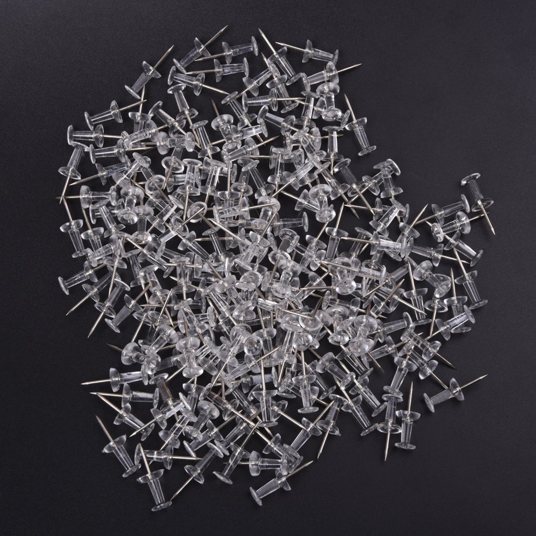 200 x Clear Push Pins Transparent Plastic – Grandado