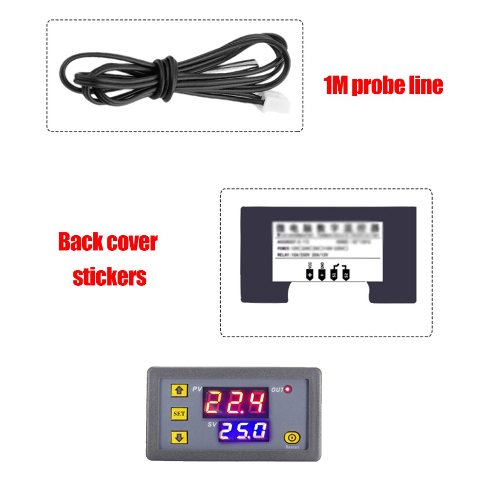 W3230 AC 110V-220V 12V 24V Digital Thermostat Temp... – Grandado