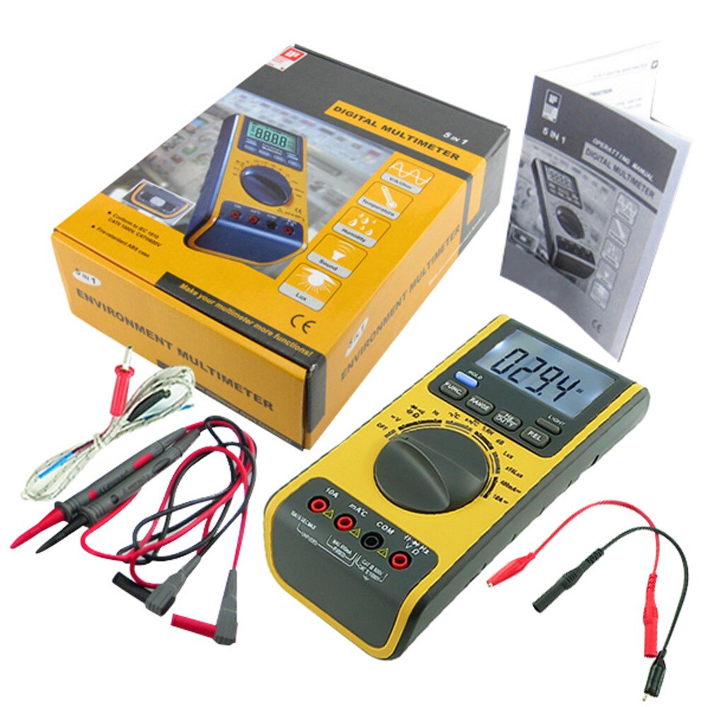 5-in-1 Multifunction Multimeter Lux Light Tester S... – Grandado