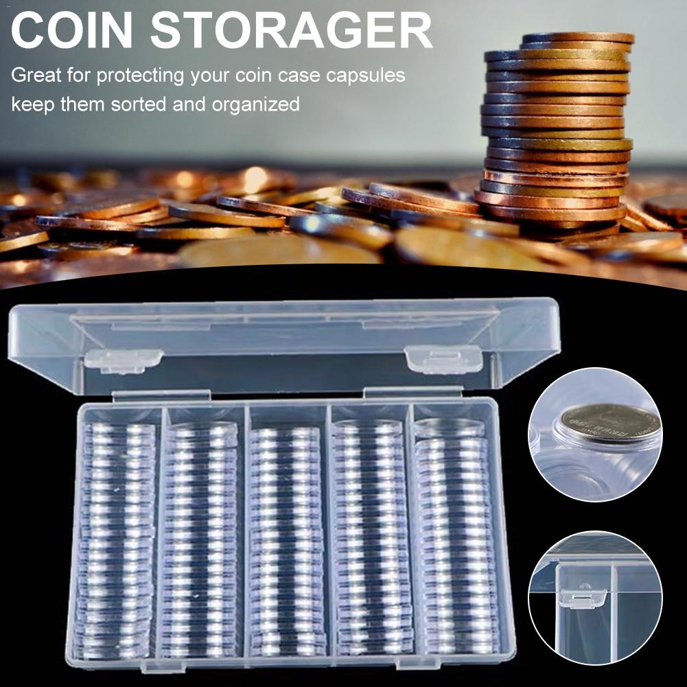 100PCS 25mm Plastic Coin Holder Capsules Container... – Grandado