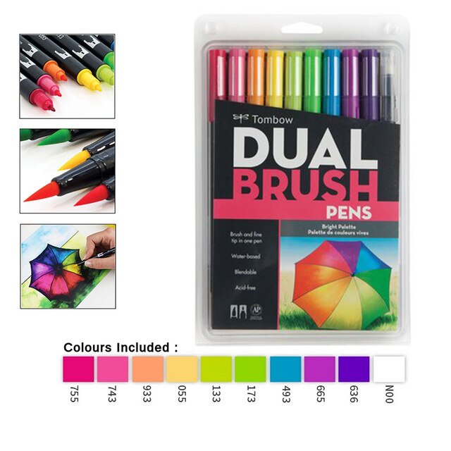 Tombow ABT Dual Brush Pen Art Markers Calligraphy ... – Grandado