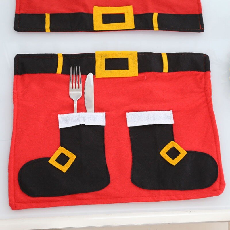 Christmas Cartoon Table Mat Bowl Knives Fork Place... – Vicedeal
