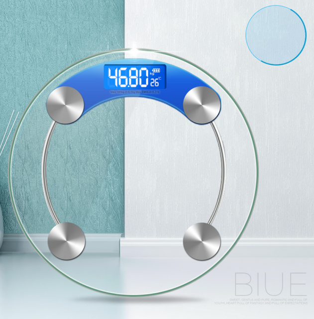 Transparent Bathroom scales LCD Electronic Bascula... – Grandado