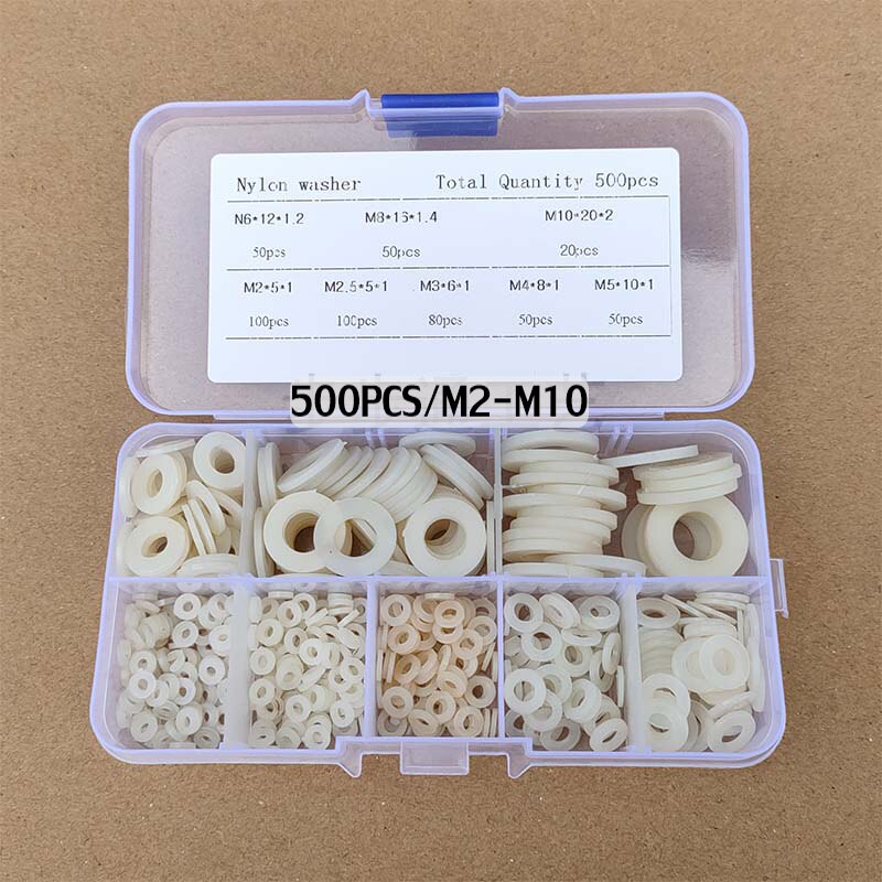 500Pcs M2 M2.5 M3 M4 M5 M6 M8 M10 Black or White P... – Grandado