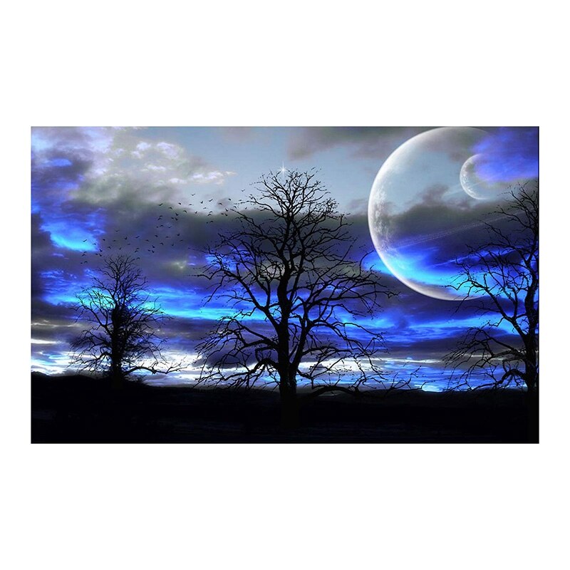 DIY 5D Blue Moon Diamond Painting Set Crystal Diam... – Grandado
