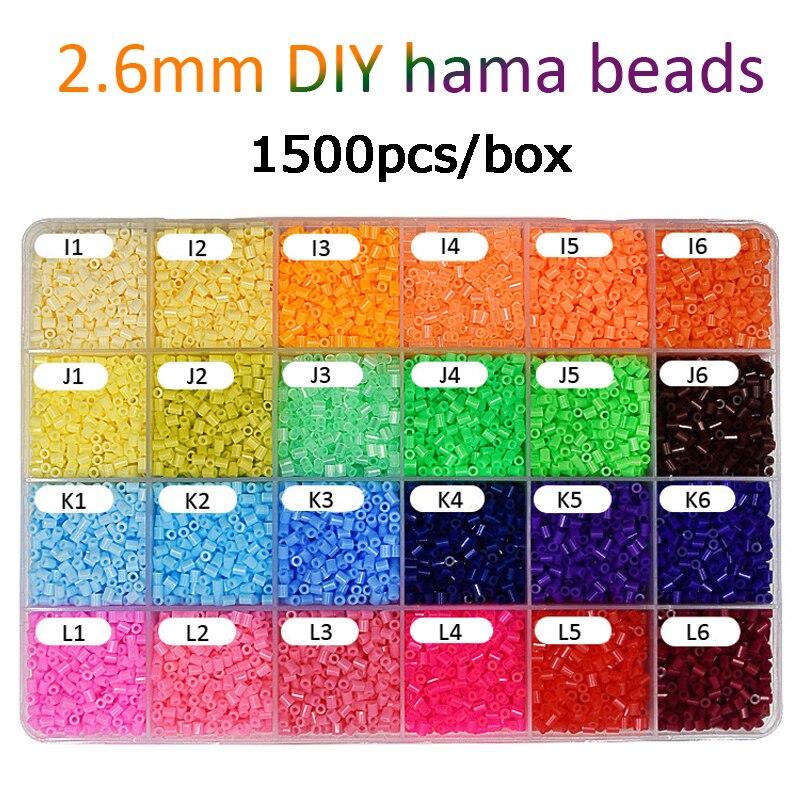 DOLLRYGA 2.6mm 1500pcs 72 Color Beads for Kids ham... – Grandado
